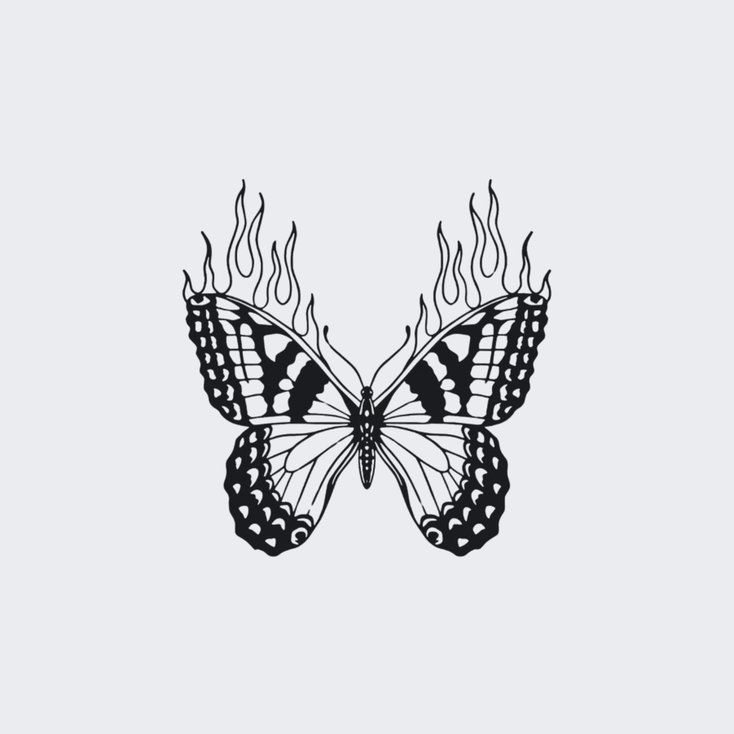Flaming Butterfly – ThePrimeInk